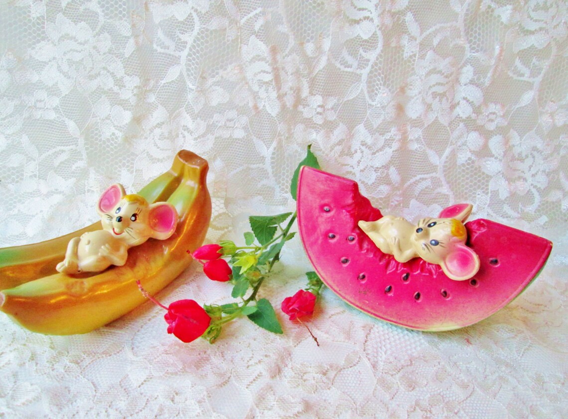 Mouse Bank Mouse on Yellow Bananas Fun Novelty Bank Kid Child - Etsy