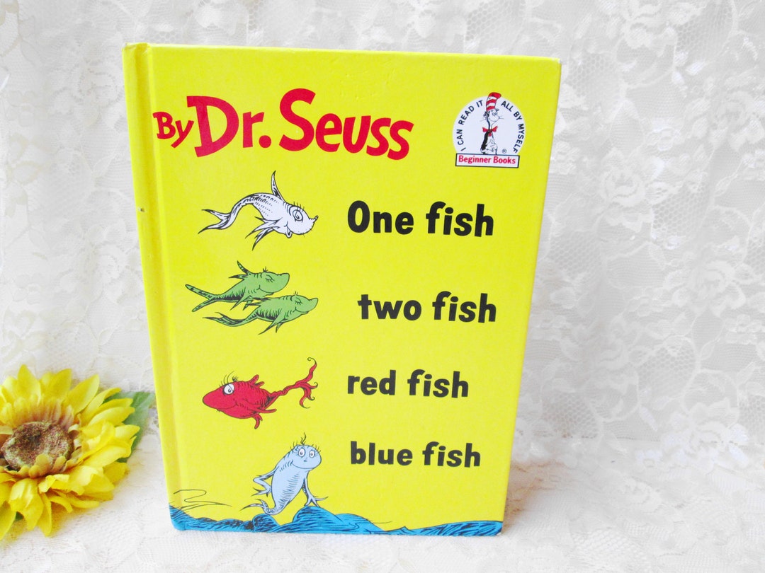 Dr Seuss One Fish Two Fish Red Fish Blue Fish Book Hardback Beginner ...
