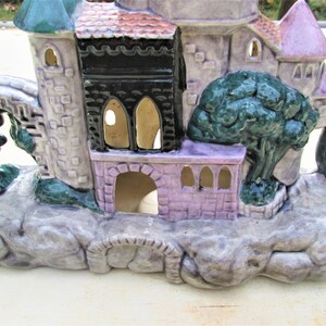 Large Fish Aquarium Storybook Castle Figure Rock Scene 13 Porcelain ...