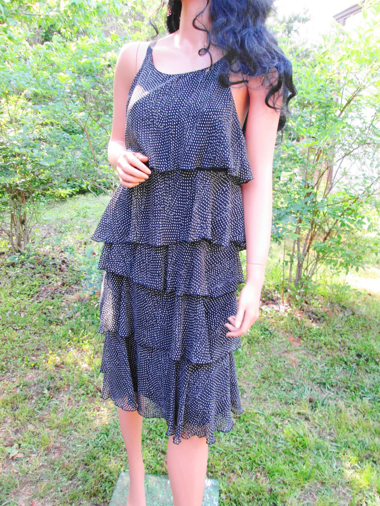 Women Shimmy Layered Dress Vintage Tiered Sz 12 Women Girl | Etsy