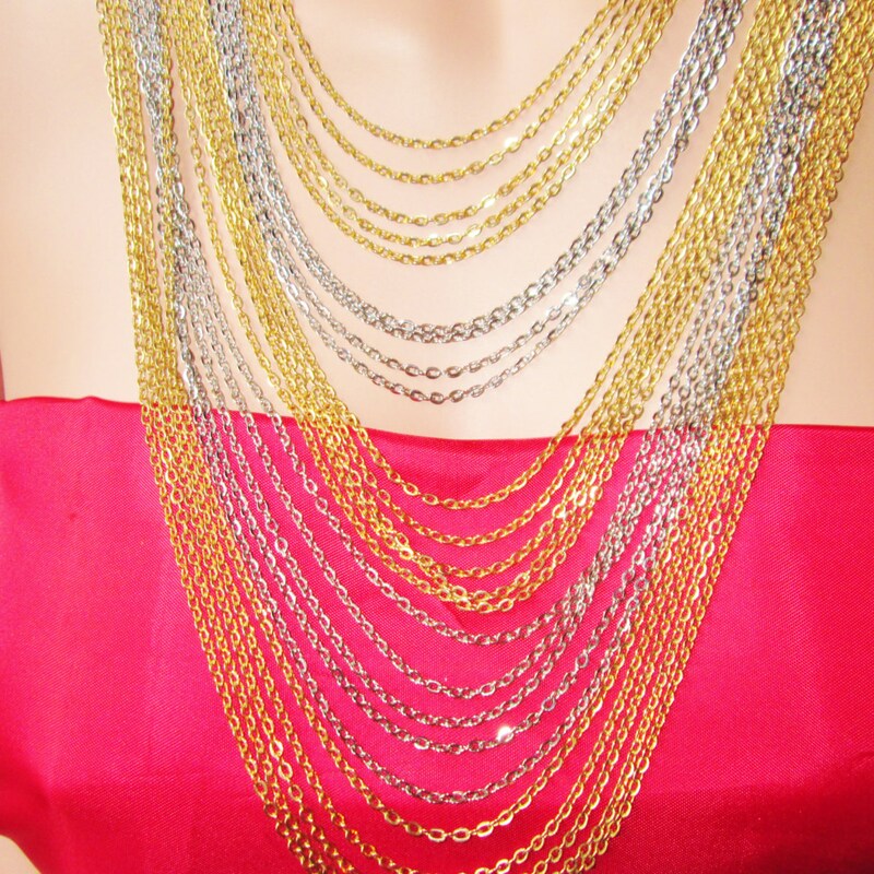 Multi Chain Necklace - Etsy