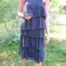 Women Shimmy Layered Dress Vintage Tiered Sz 12 Women Girl Ladies Black ...