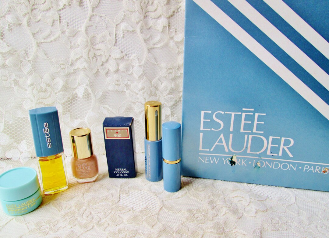 Estee Lauder Cosmetics & Perfume Set Lot NOS NIB 2 Miniature Perfumes ...