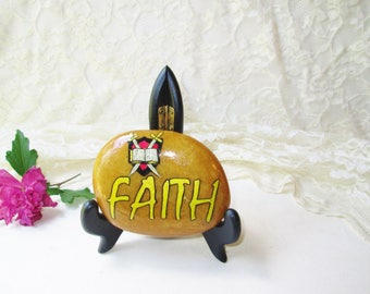 Faith Painted Rock - Etsy