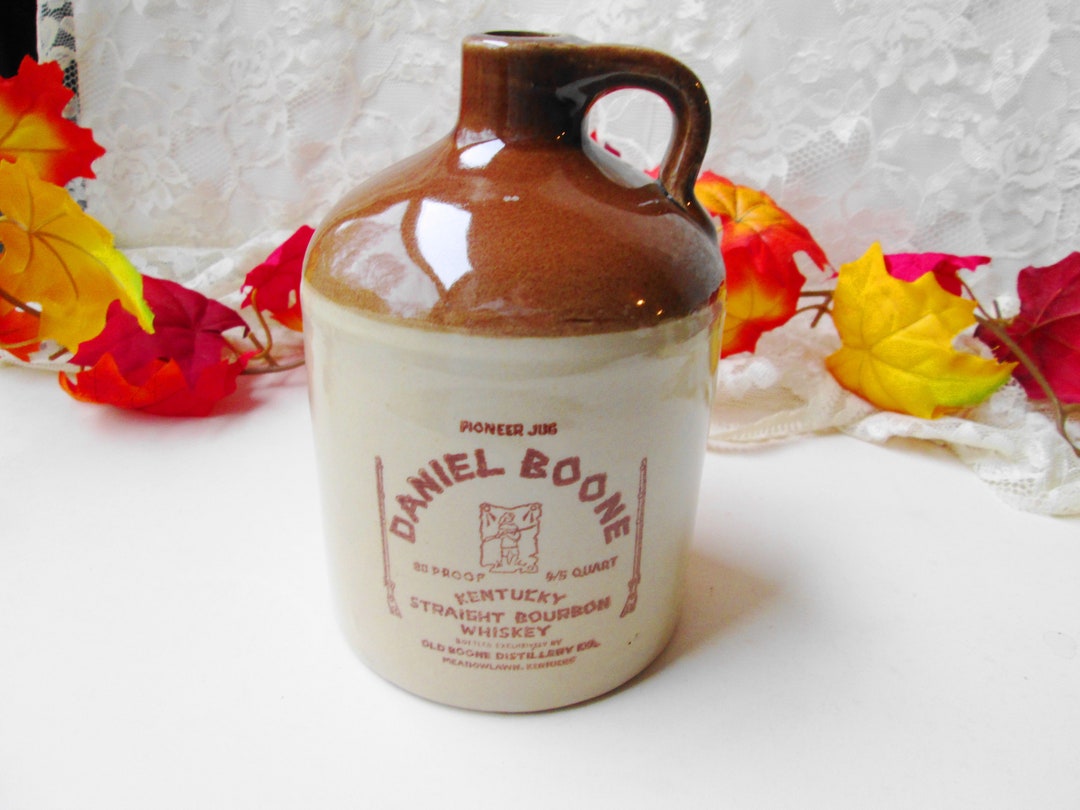Daniel Boone Whiskey Finger Jug Glazed Stoneware Jug Moonshine Jug ...