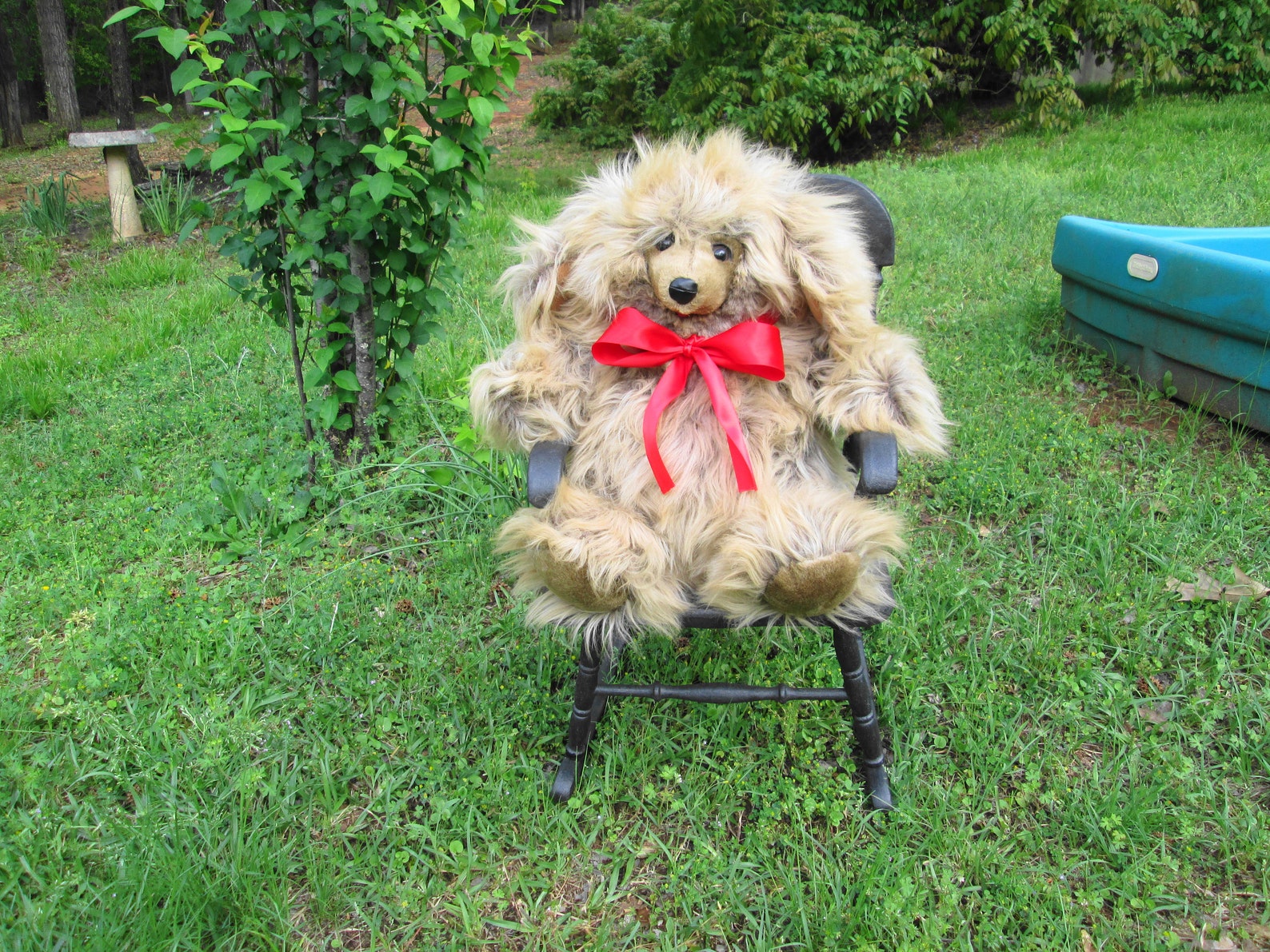 Plush Shaggy Poodle Dog Big Beige Long Hair Dog Floppy Ears - Etsy
