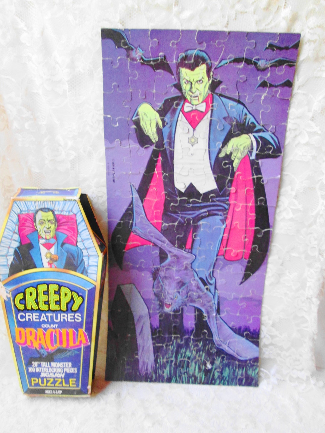 Creepy Creatures Dracula Puzzle Large 20" Dracula Monster Jigsaw Puzzle ...