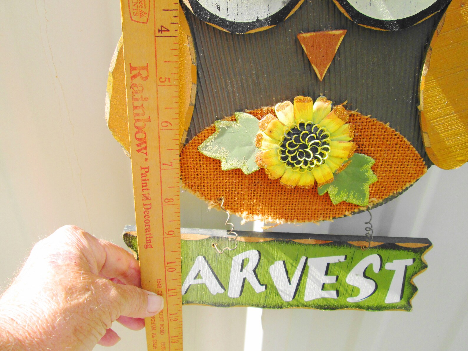 Rustic Wooden Owl Harvest Sign Fall Wall Hanging Farm Country | Etsy