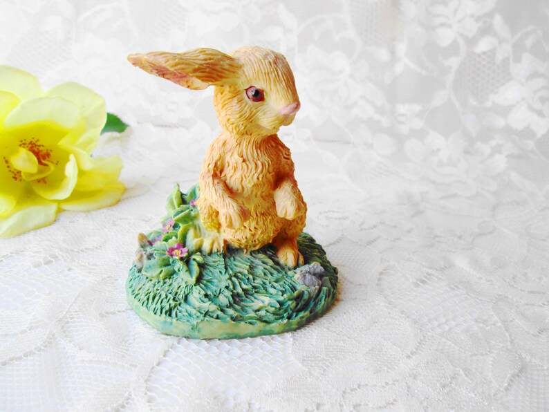Bunny Rabbit Figure Vintage Easter Bunny Figurine Nature - Etsy