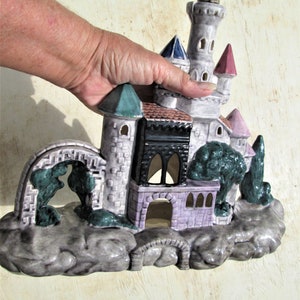 Large Fish Aquarium Storybook Castle Figure Rock Scene 13 Porcelain ...
