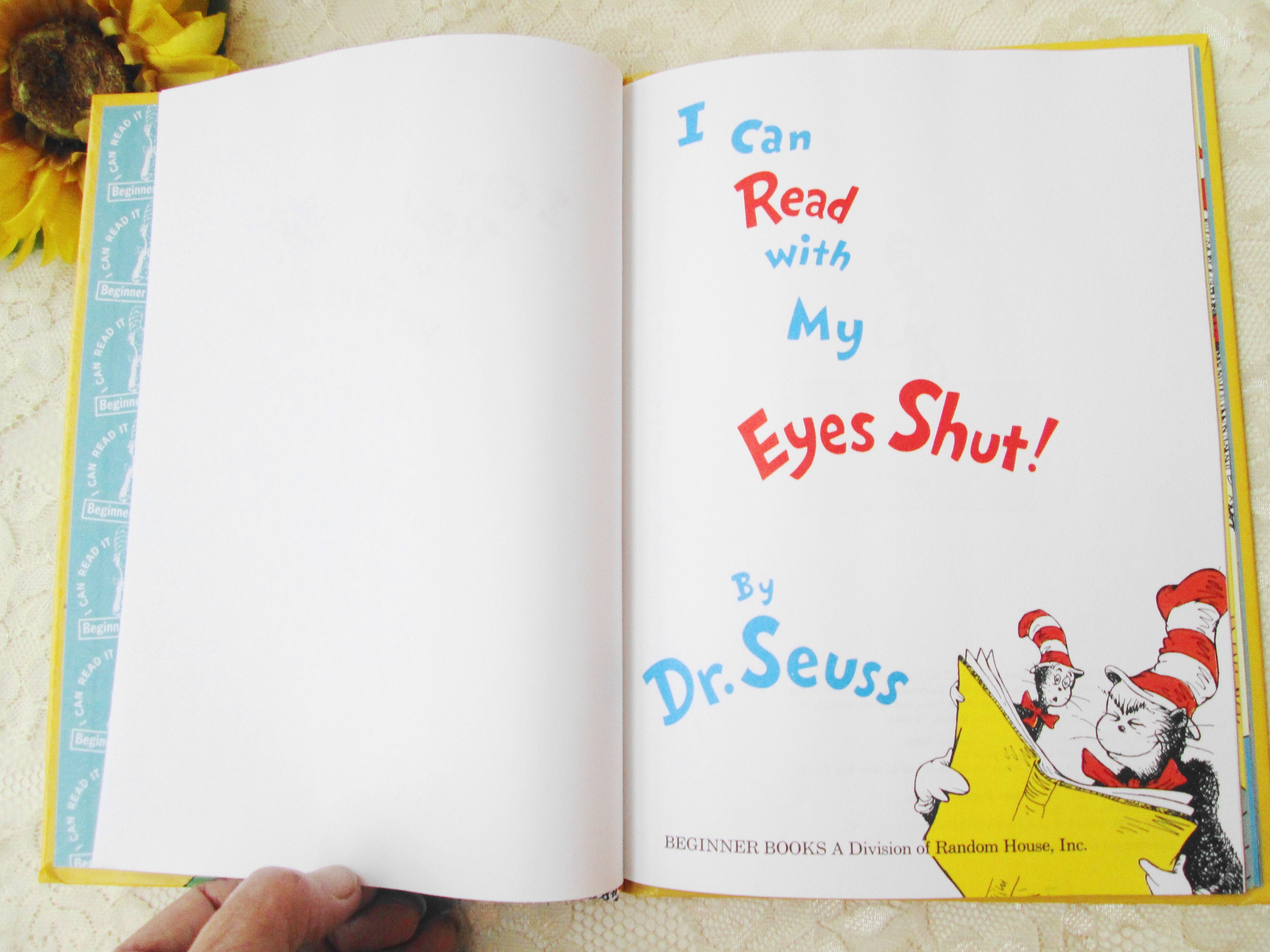 I Can Read With My Eyes Shut Dr Seuss Book Hardcover Vintage Etsy