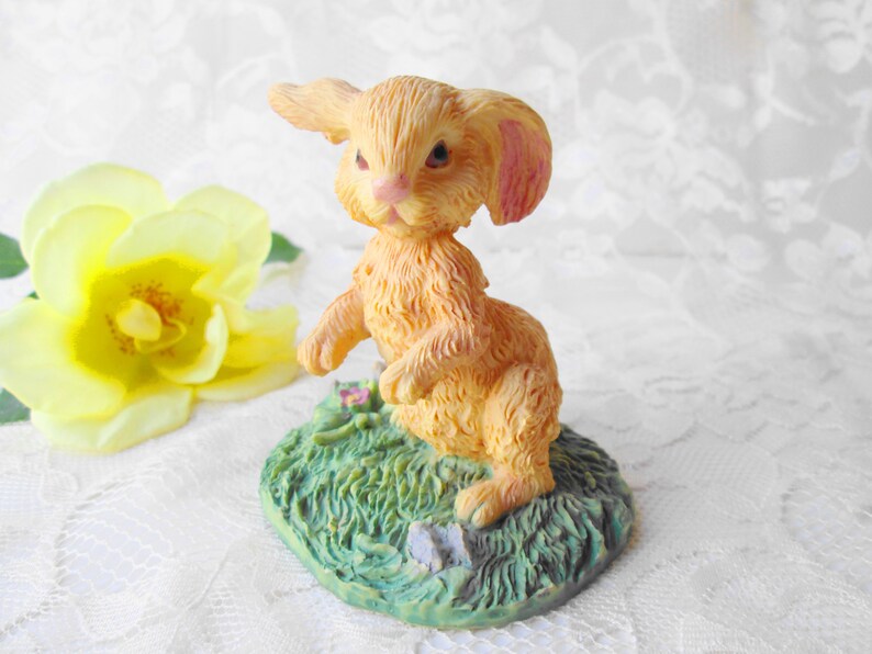 Bunny Rabbit Figure Vintage Easter Bunny Figurine Nature - Etsy