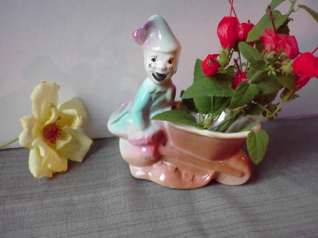 Jojo Clown Flower Planter Vase Vintage Shawnee Mccoy or Hull Circus ...