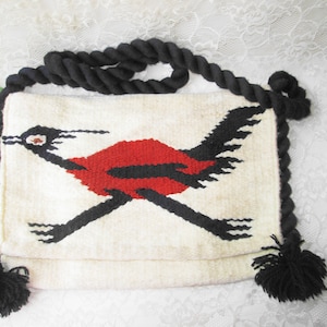 Southwest Roadrunner Wool Crossbody Purse Vintage Red Roadrunner Bird ...