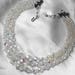 Austrian AB Crystal Necklace Bracelet Set Vintage Multi Strand Aurora ...