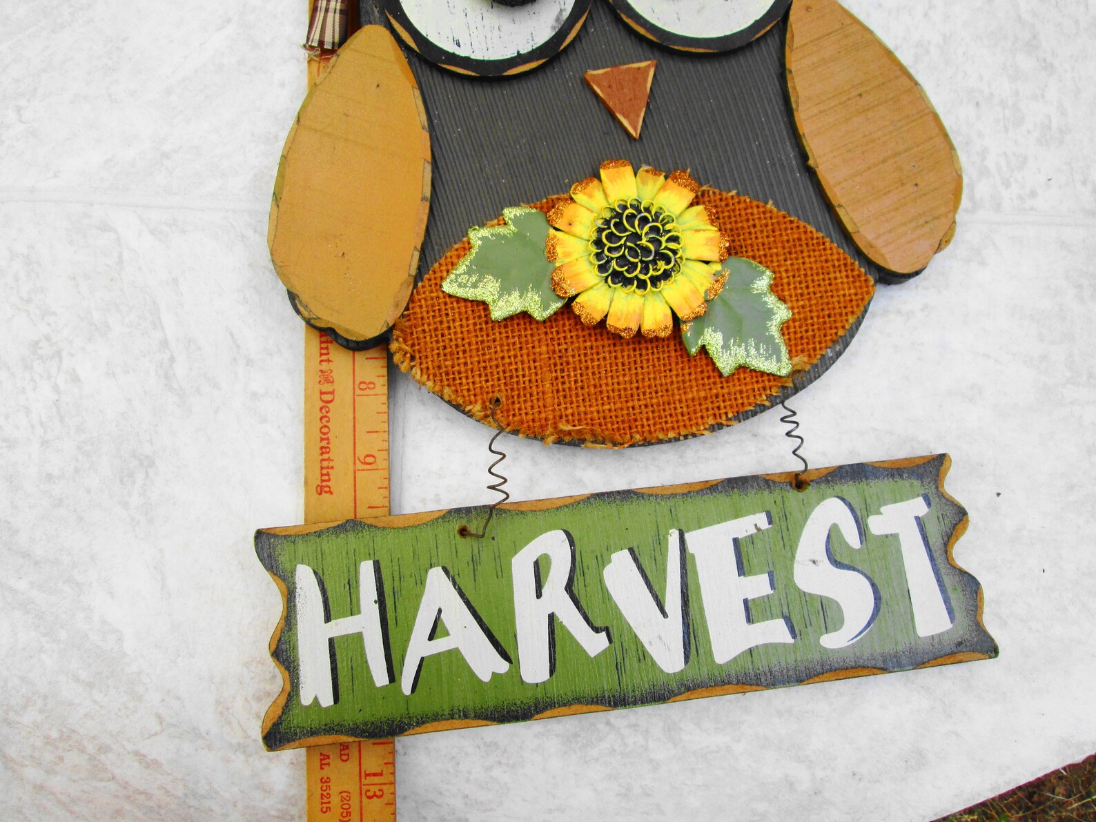 Rustic Wooden Owl Harvest Sign Fall Wall Hanging Farm Country | Etsy