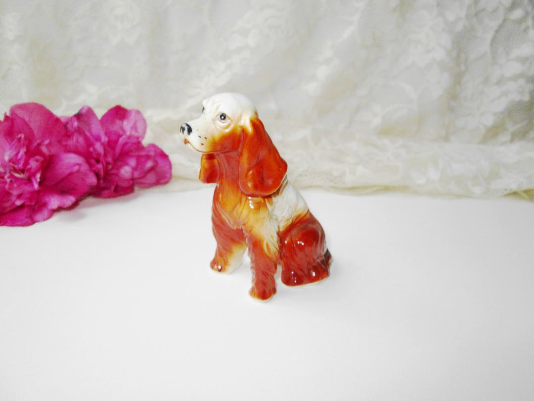 Cocker Spaniel Dog Bone China Vintage Glazed Porcelain Ceramic ...