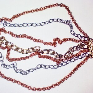 Multi Chain Bracelet Vintage Gold Copper Silver Chains 7 Strands ...