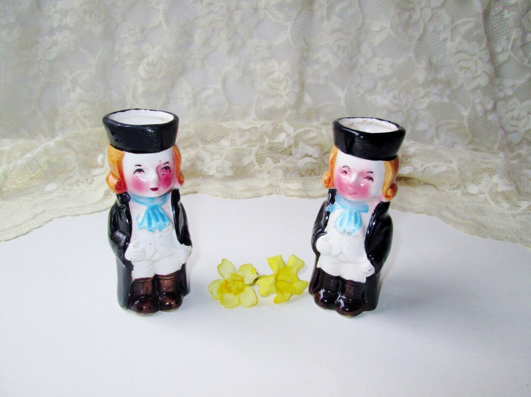 Benjamin Franklin Miniature Toby Mug Set Toothpick Holders Flower Vase ...