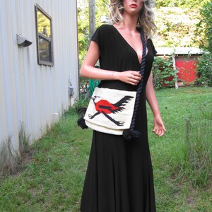 Southwest Roadrunner Wool Crossbody Purse Vintage Red Roadrunner Bird ...