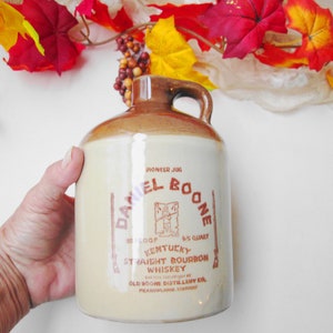 Daniel Boone Whiskey Finger Jug Glazed Stoneware Jug Moonshine Jug ...