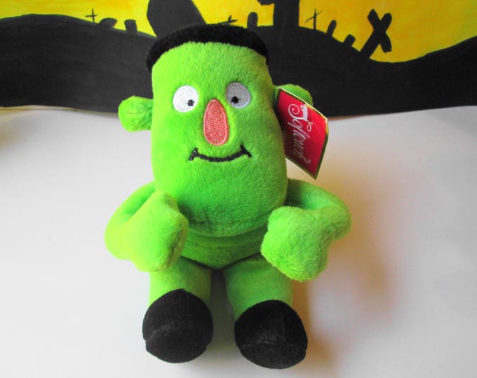 Plush Frankenstein Monster Doll Toy Vintage Stuffed Halloween Green ...