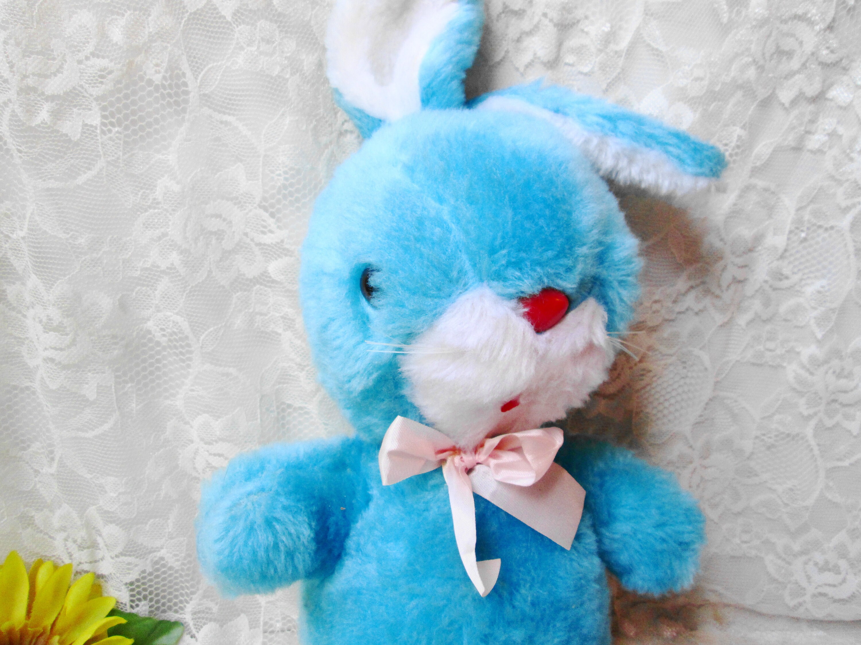 Plush Blue Bunny Rabbit Easter Bunny 17 Stuffed Animal | Etsy