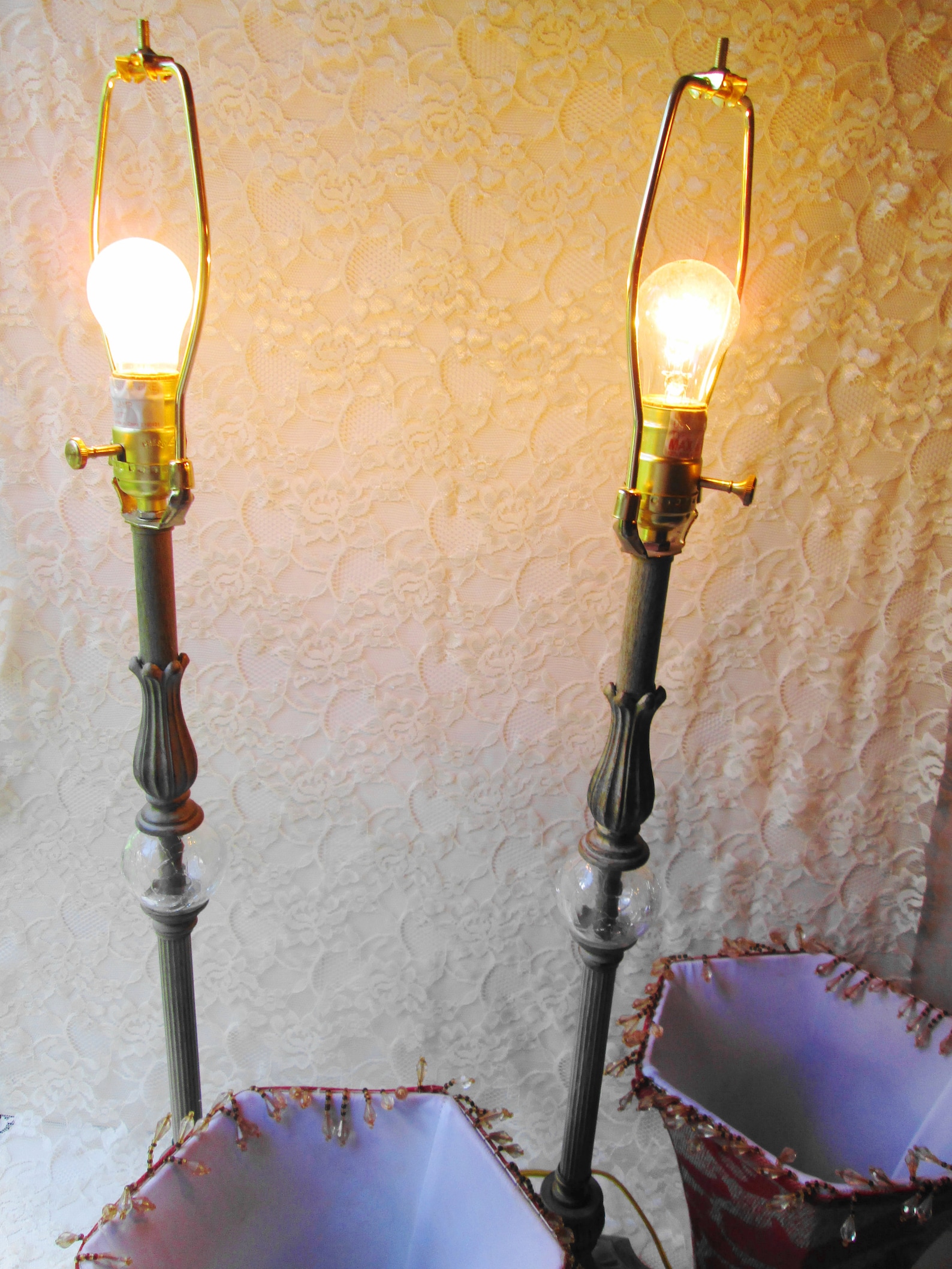 Tall Table Lamp Set Ceramic Accent Lamps Candlestick Lamp | Etsy