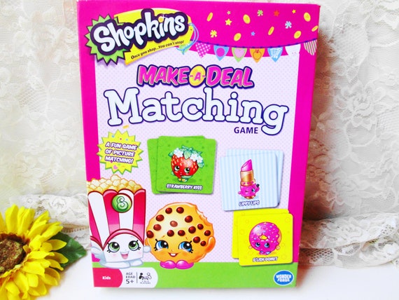 Shopkins Make a Deal Matching Game NIB Sealed Matching Card Memory Game Kids Ages 5 up 2 4 Players Party Game by Wonder Forge Etsy UK