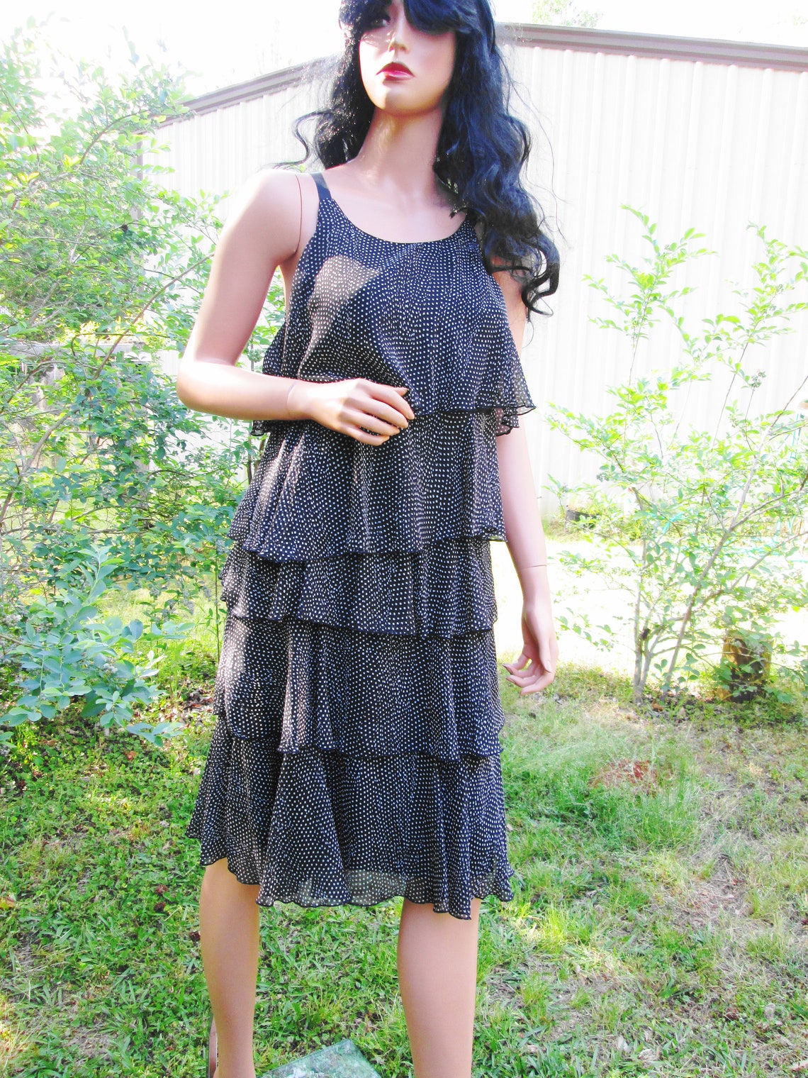 Women Shimmy Layered Dress Vintage Tiered Sz 12 Women Girl | Etsy