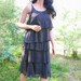 Women Shimmy Layered Dress Vintage Tiered Sz 12 Women Girl Ladies Black ...