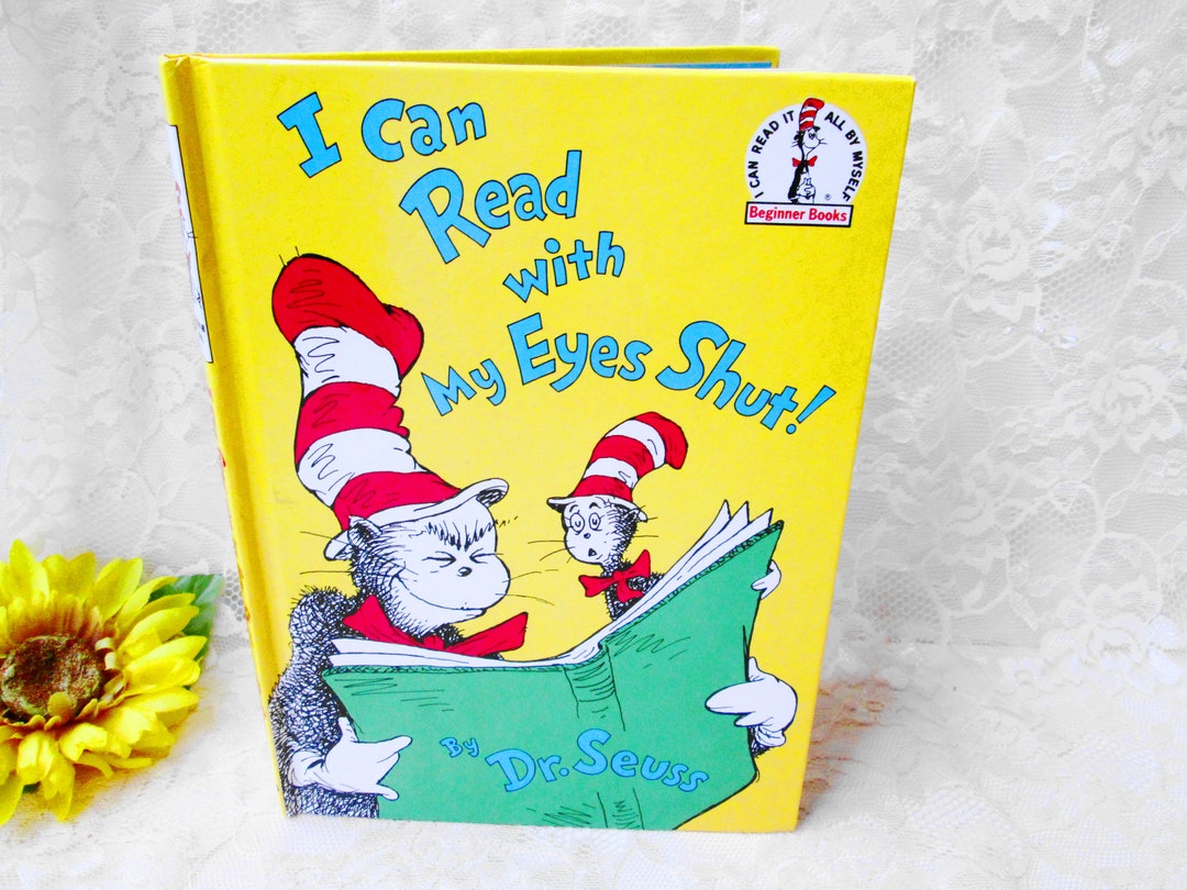 I Can Read With My Eyes Shut Dr Seuss Book Hardcover Vintage 1978 1st