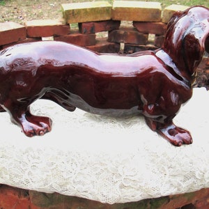 Porcelain Brown Dachshund Wennier Dog Royal Haeger Wennie Dog Figure ...