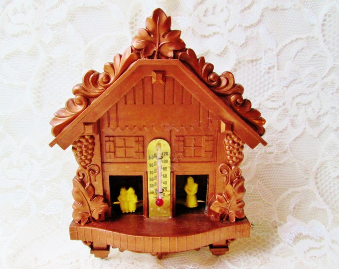 Witch and Hansel & Gretel Cottage Barometer Weather Forecaster Vintage ...