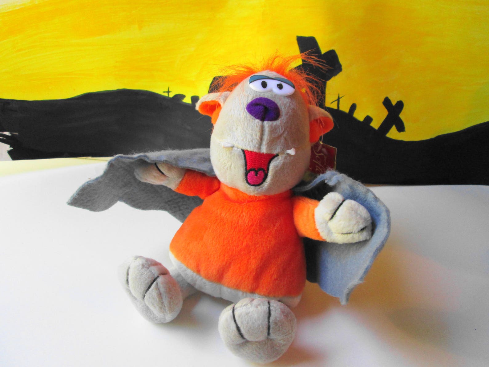 Plush Vampire Doll Toy Vintage Stuffed Vampire Monster Doll W | Etsy