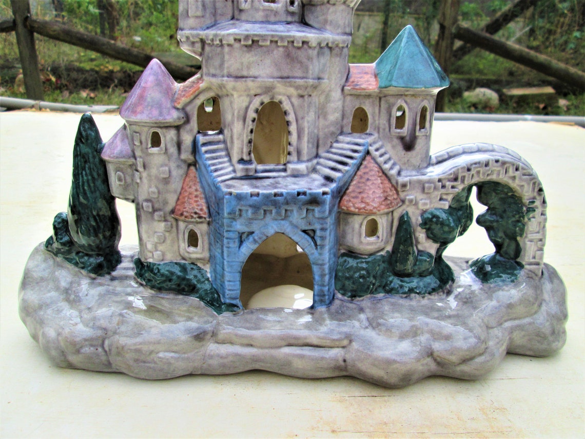 Large Fish Aquarium Storybook Castle Figure Rock Scene - Etsy