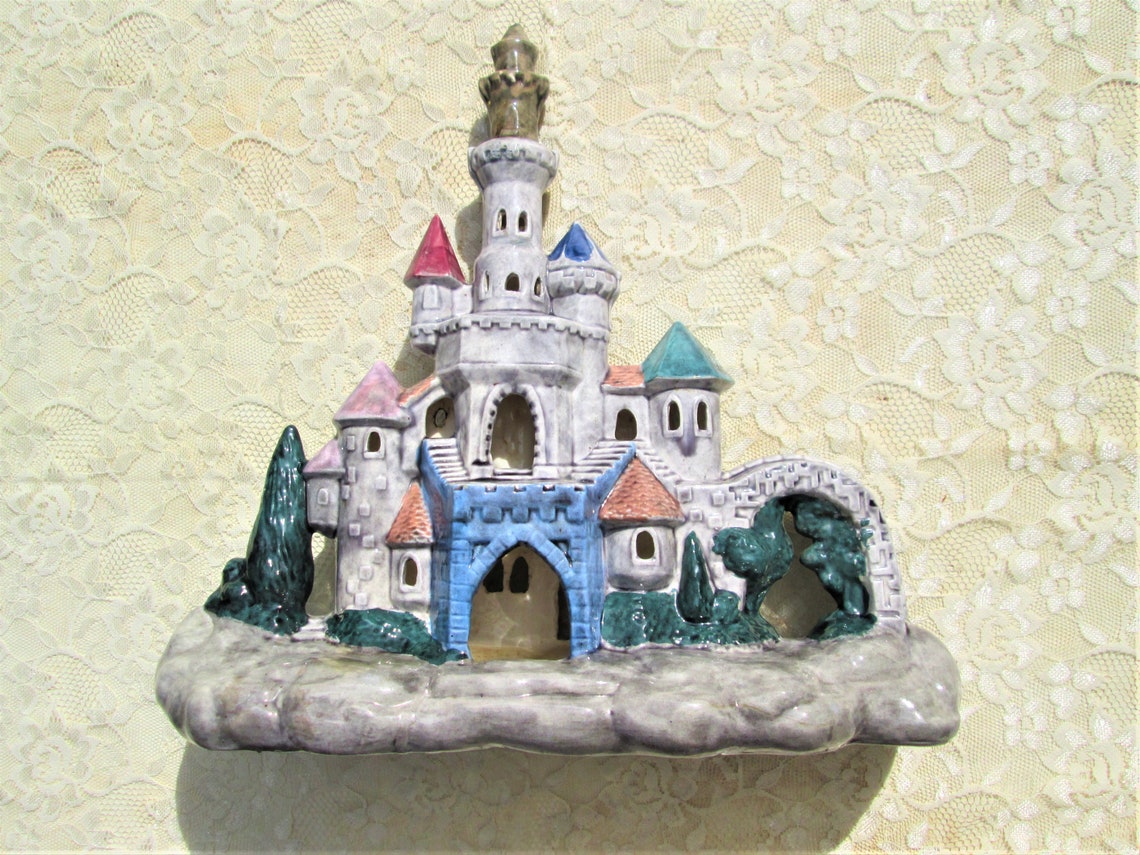 Large Fish Aquarium Storybook Castle Figure Rock Scene - Etsy