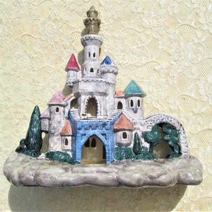 Large Fish Aquarium Storybook Castle Figure Rock Scene 13 Porcelain ...