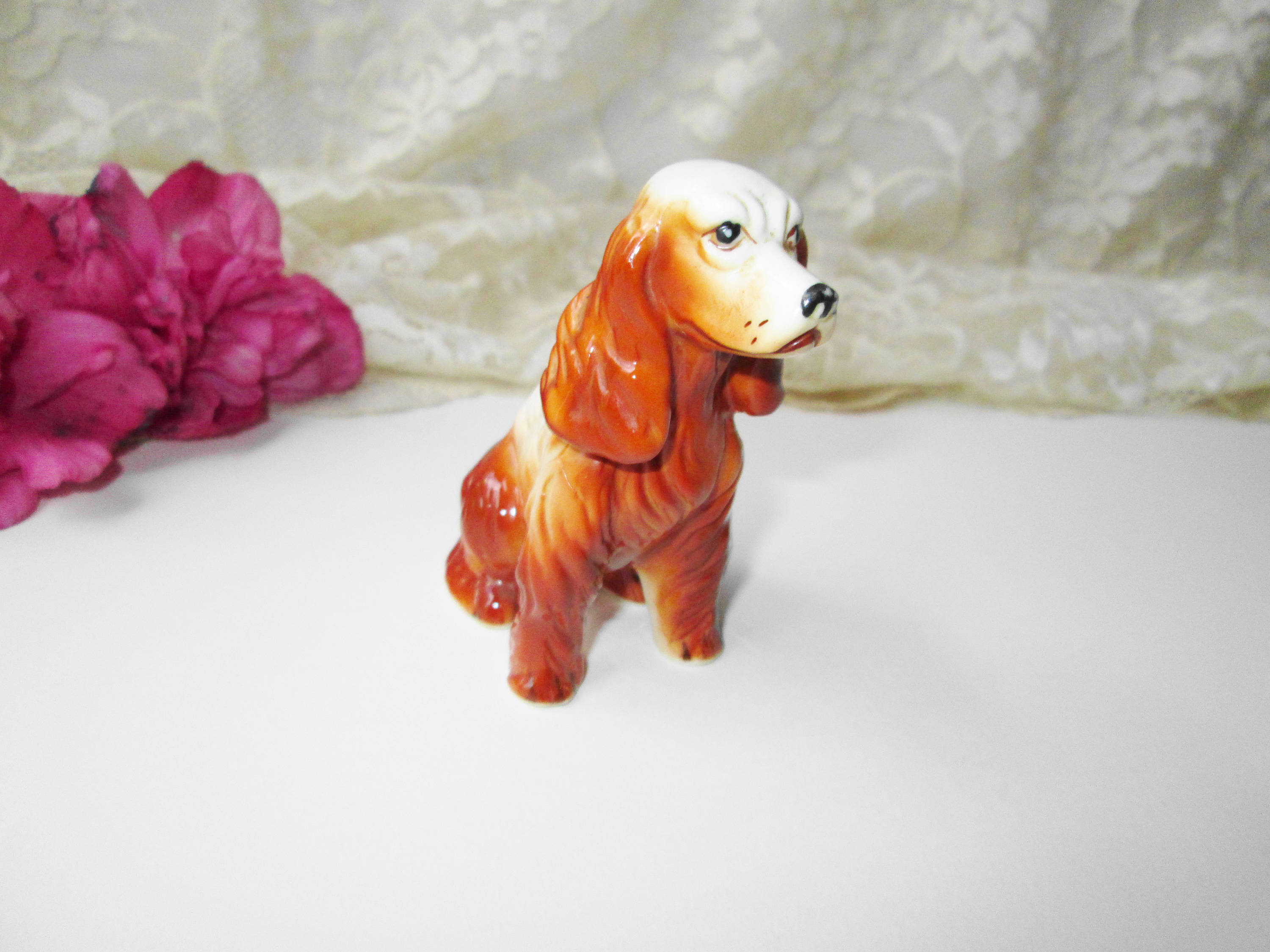 Cocker Spaniel Dog Bone China Vintage Glazed Porcelain Ceramic ...
