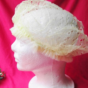 Yellow Hairnet Sleeping Cap Bonnet With Elastic Nylon Women's Hair ...