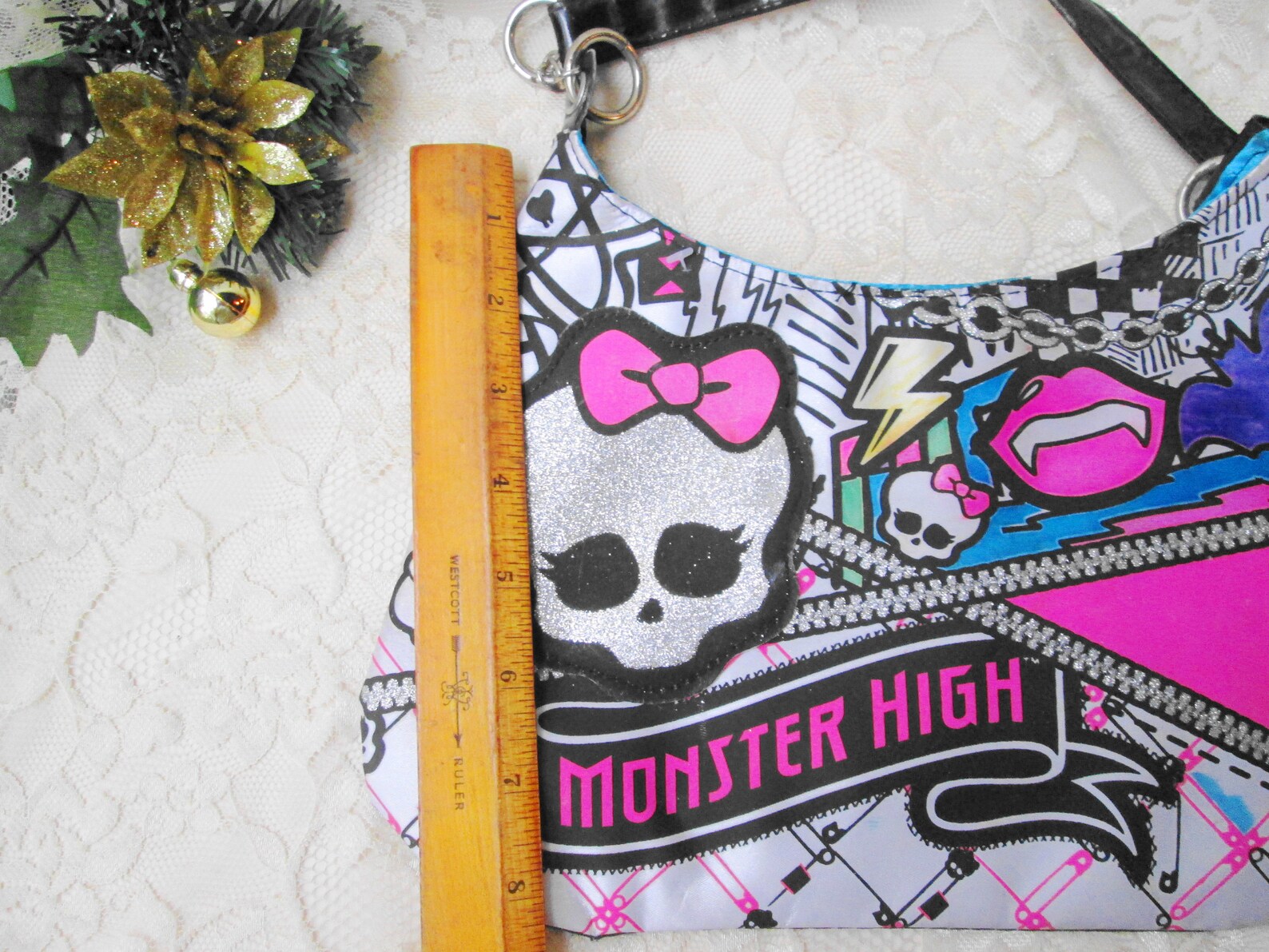 Monster High Glittery Purse Girl's Handbag Top Handle or Shoulder Bag ...