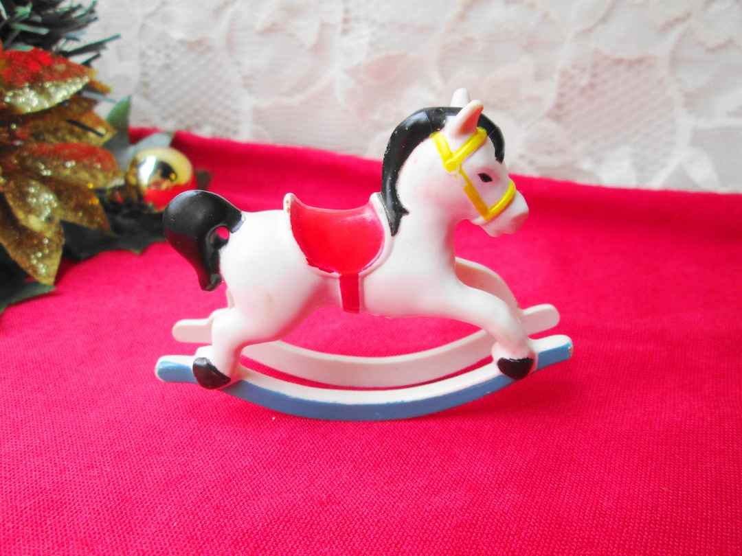 Miniature Rocking Horse Toy Small Doll House Rocking Horse Small Fairy ...
