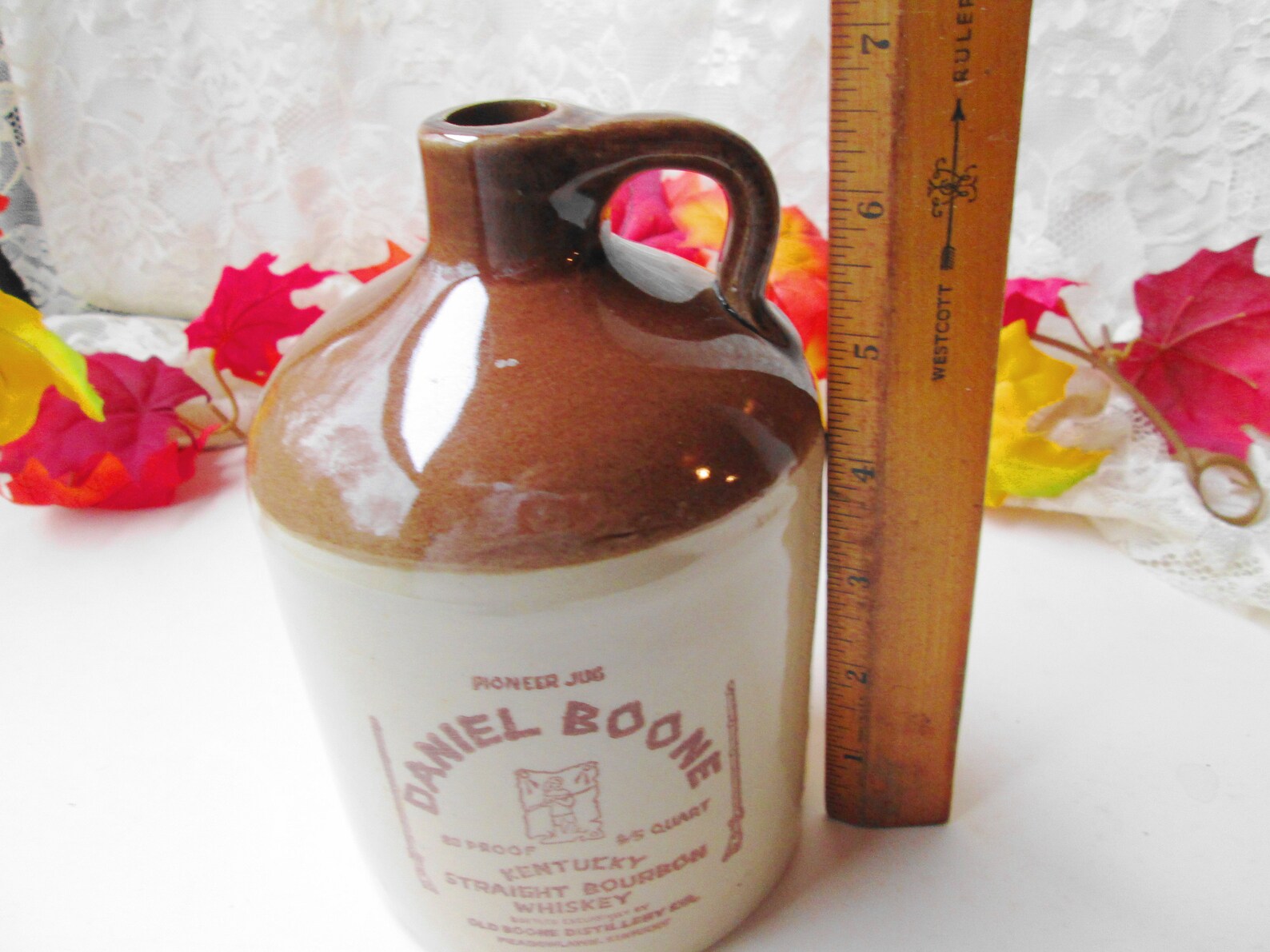 Daniel Boone Whiskey Finger Jug Glazed Stoneware Jug Moonshine Jug ...