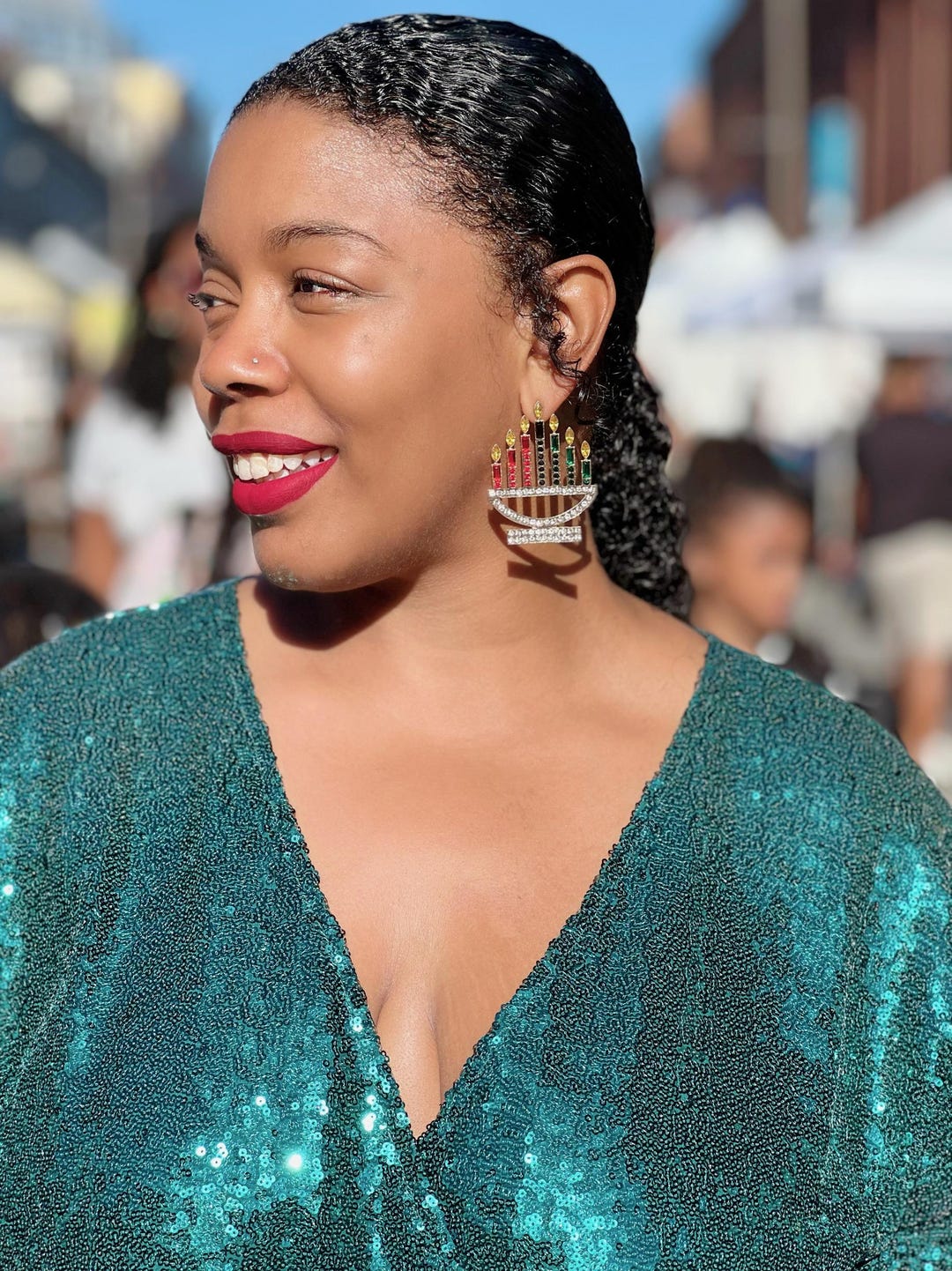 Kwanzaa Kinara Holiday Earring - Etsy