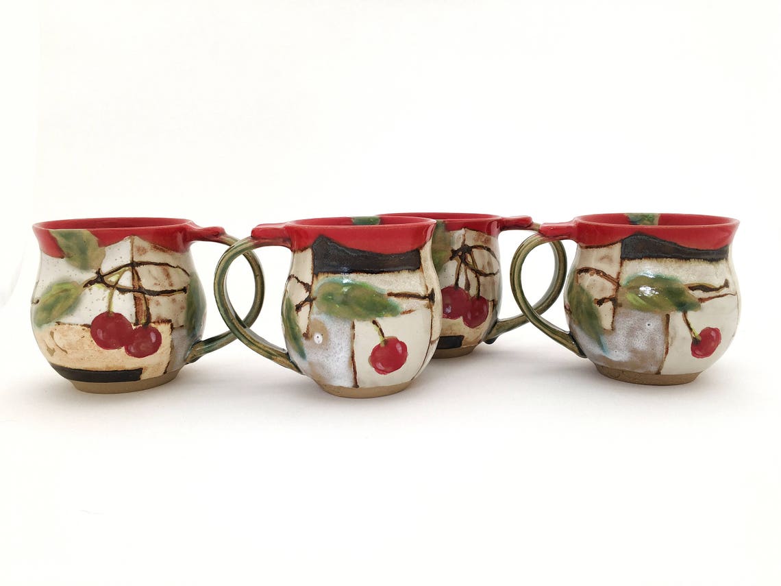 Mug Handmade Ceramic: Cherry, Made to Order - Etsy