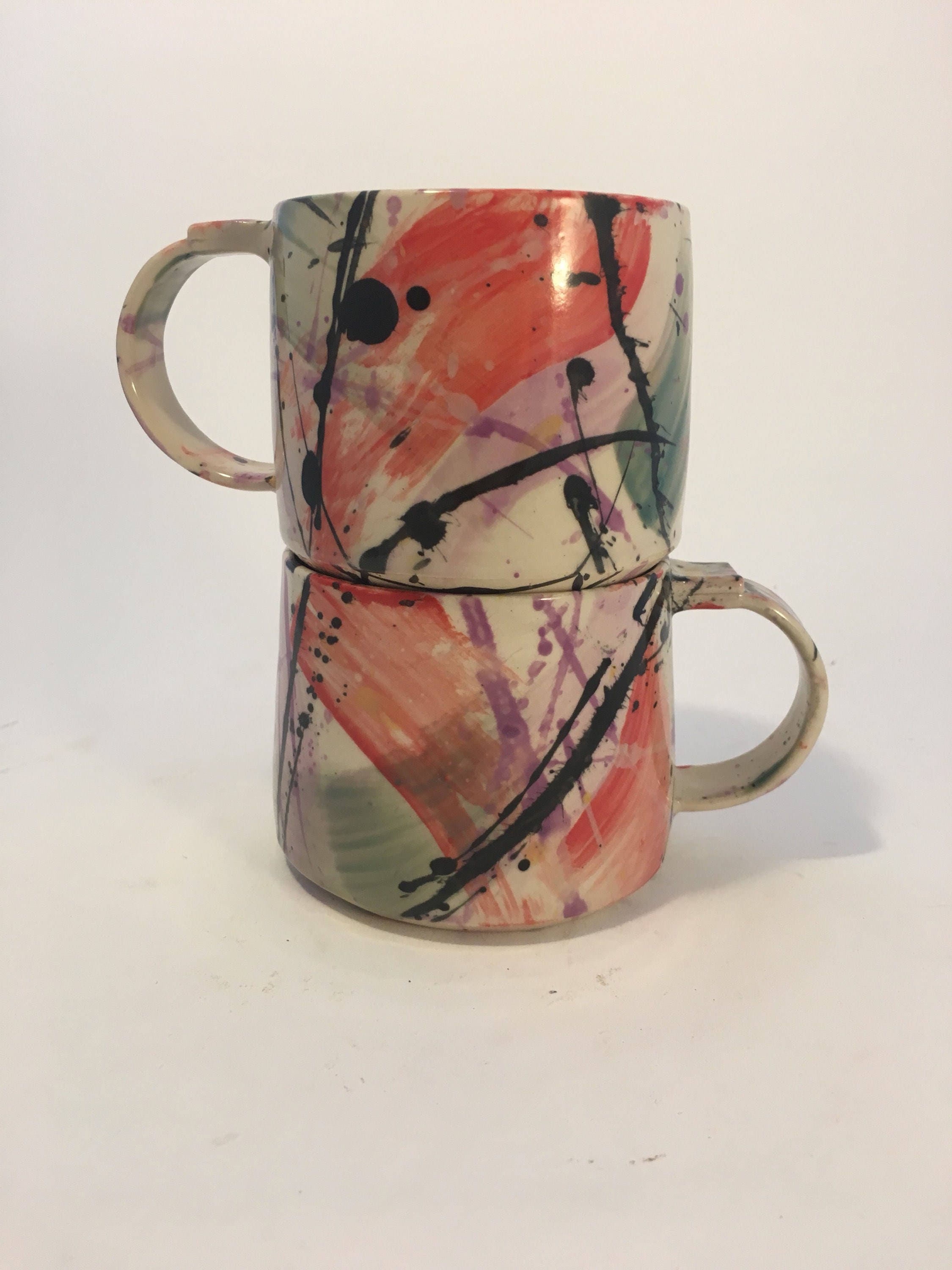 Mug Handmade Ceramic: Splatterware - Made to Order - Etsy