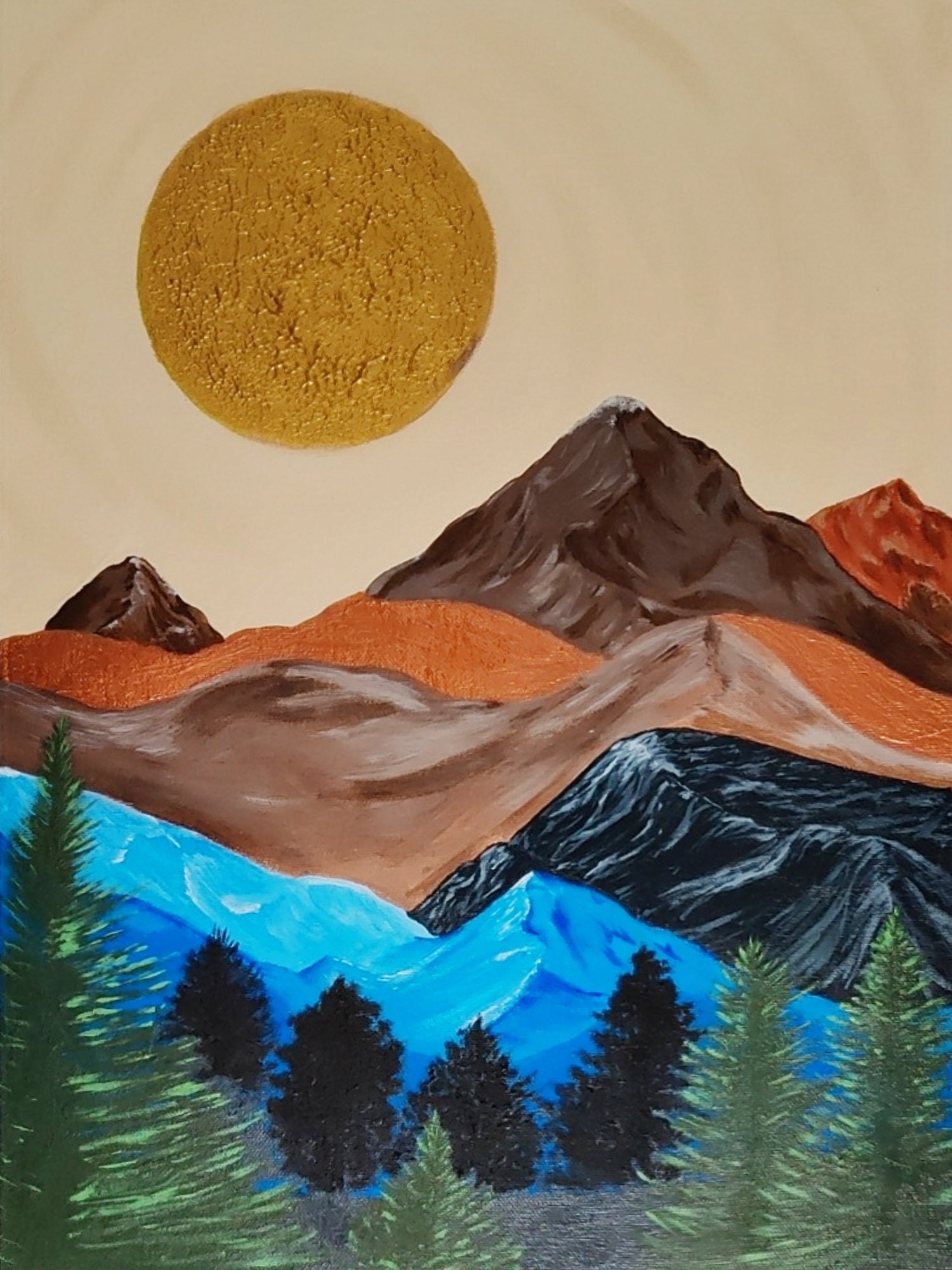 Sun Over Mountains — Maria Mann ART. Original abstract paintings and ...