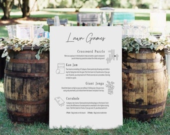 Lawn Games Sign | Etsy