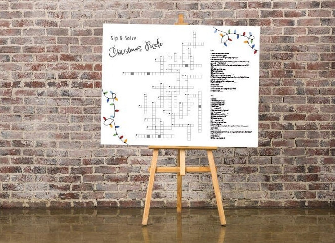 Giant Christmas Crossword Puzzle, Crossword Puzzle, Christmas Game ...