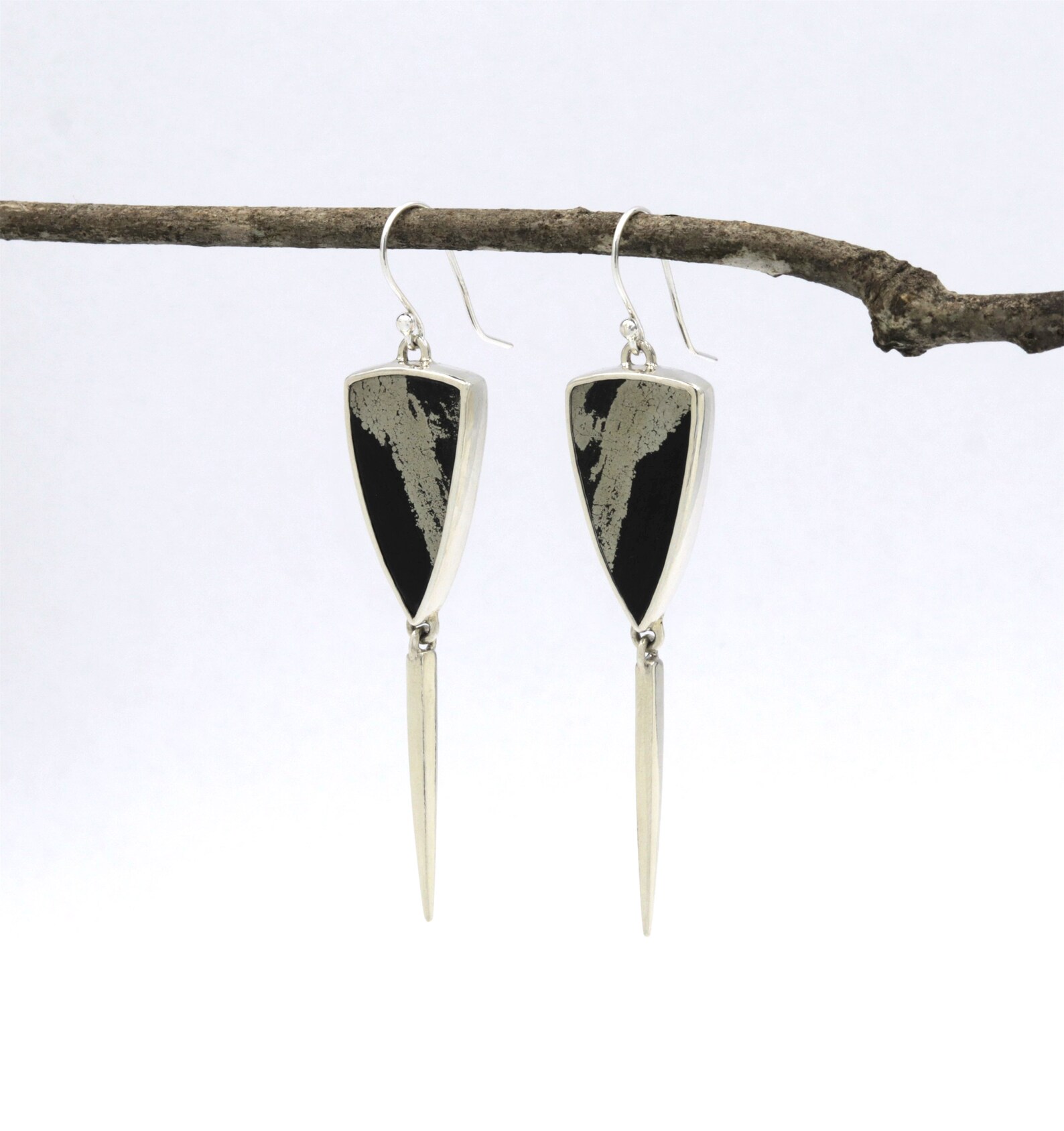 Apache Gold and Sterling Silver Spike Earrings - Etsy